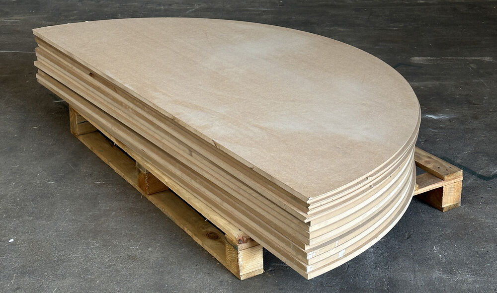 Halvrunde MDF plader - Genbyg
