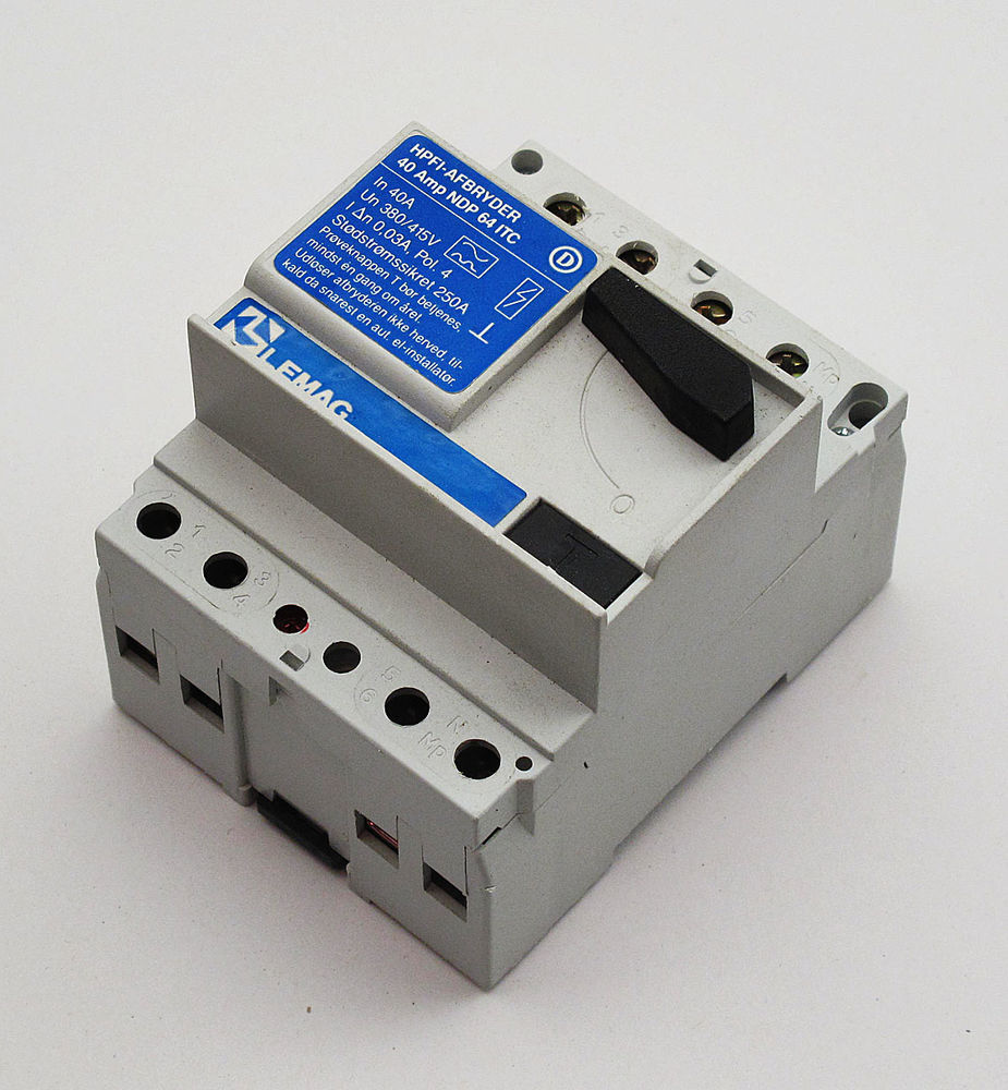 Lemag HPFI relæ 4-pol 40/0,03A - Genbyg