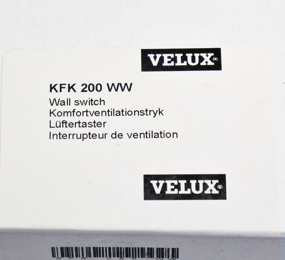 Velux komfort ventilationstryk KFK 200 WW - NY!! - Genbyg